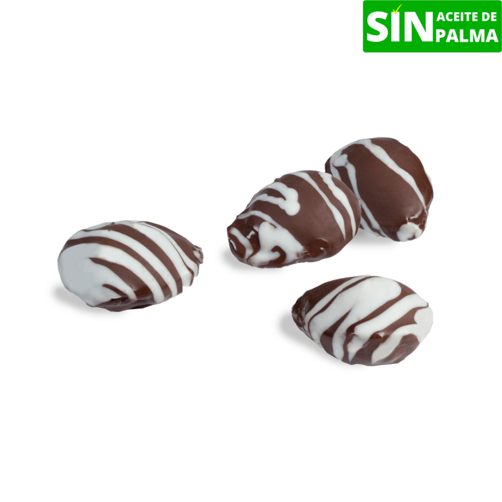 Almendritas bañadas en chocolate rellenas con pasta de almendra