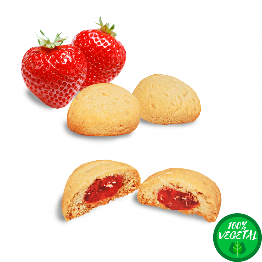 Biscuits fourrés aux Fraises